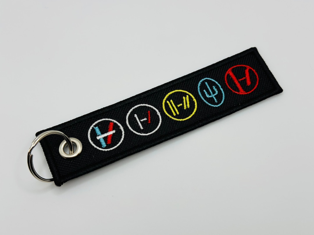 Twenty One Pilots Inspired Eras Logos Flight Tag Keychain, Jet Tag ...