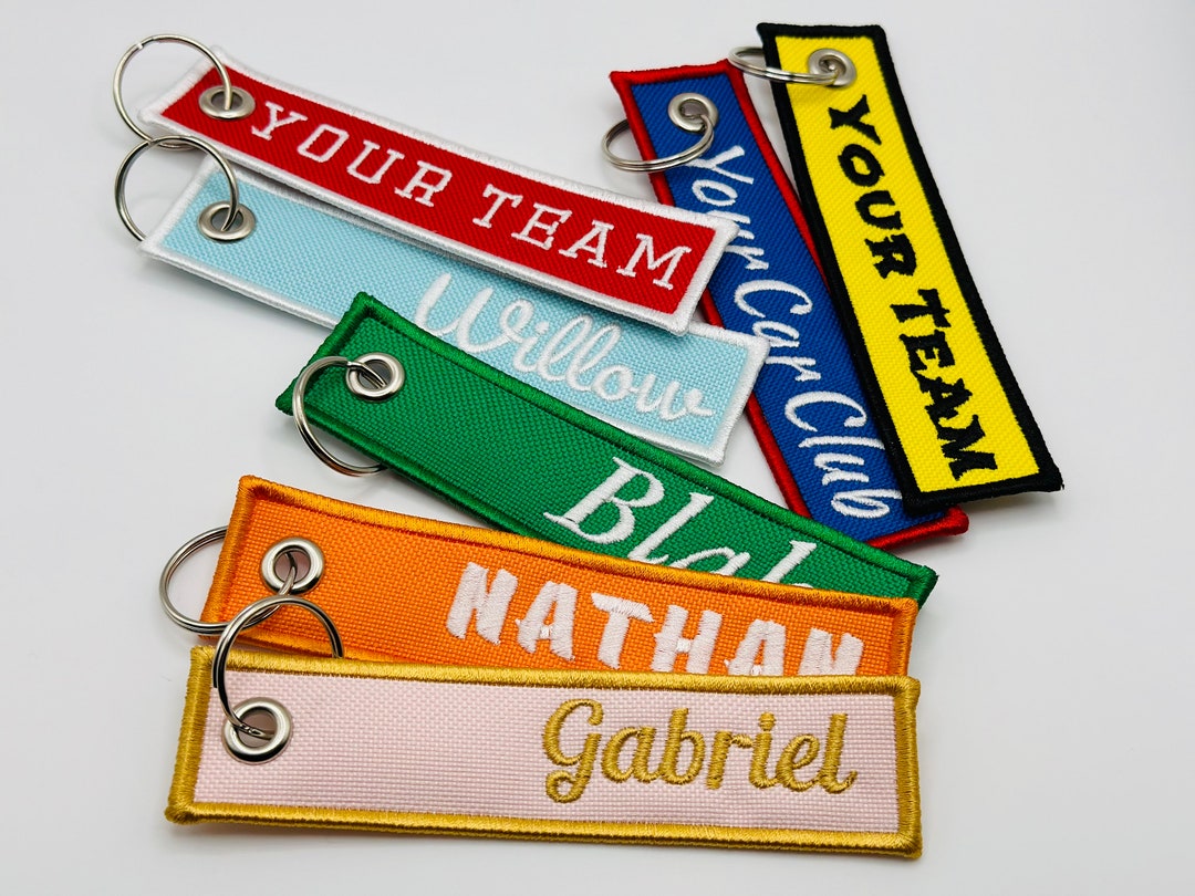 PERSONALIZED CUSTOM Flight Tag Keychain, Jet Tag Keychain, One-sided - Etsy