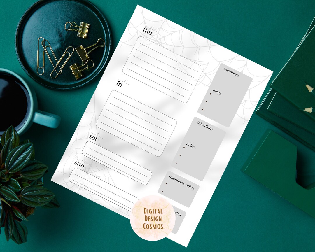Spooky Weekly Planner-digital-printable-goodnotes - Etsy