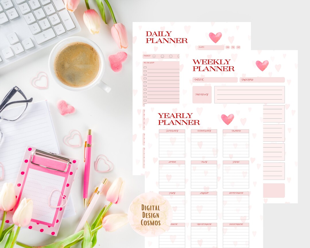 Love Heart Season Daily Weekly Monthly Yearly Digital / Printable ...