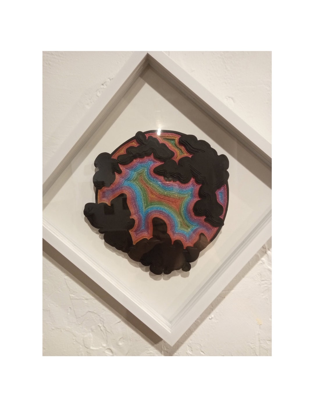 Rainbow Topography Hand-cut Dimensional Paper Cutting - Etsy