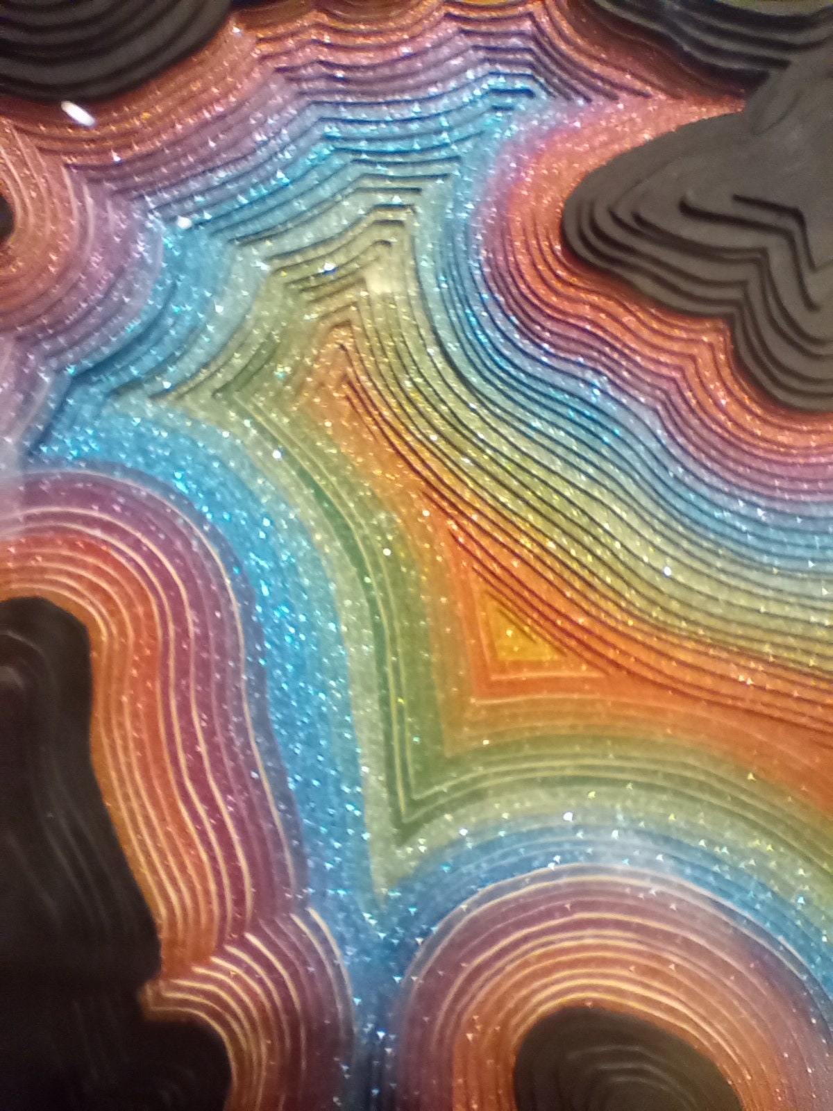 Rainbow Topography Hand-cut Dimensional Paper Cutting - Etsy