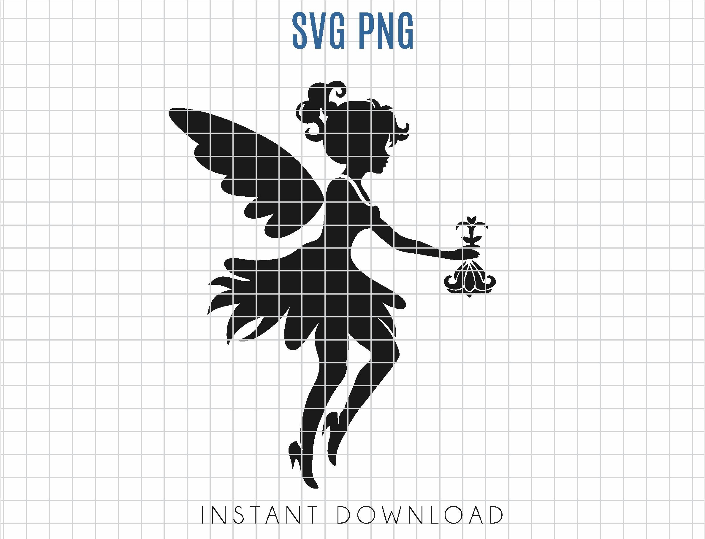 Silueta de hada SVG, hada de los dientes vectorial, niña hada fácil de ...