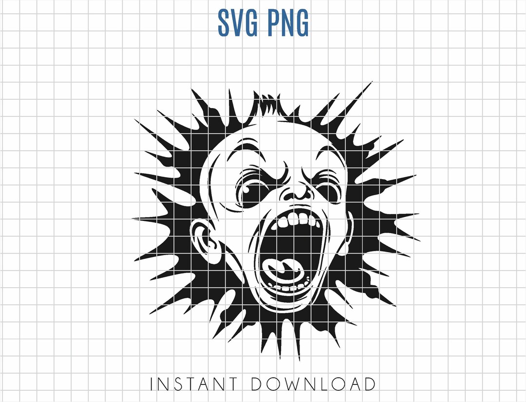 Screaming Baby SVG Scary Baby Boy SVG Easy to Cut Baby Face - Etsy