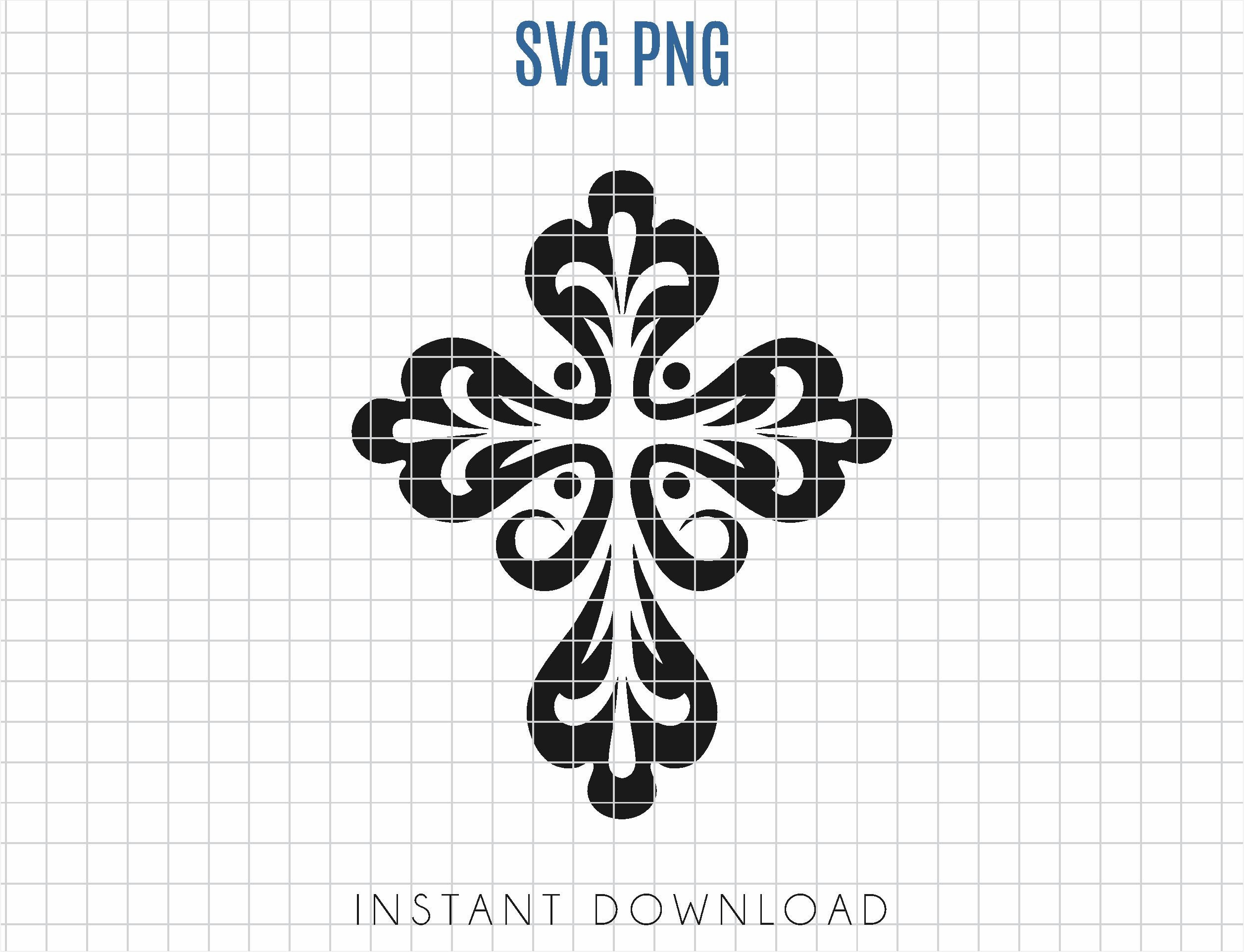 Cross SVG Bundle, Vector Catholic Cross Bundle, Easy to Cut Victorian ...