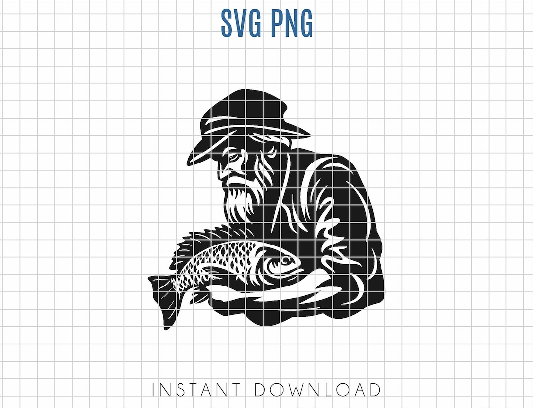 Fishing SVG Easy to Cut Fisherman Commercial Use Fishing - Etsy