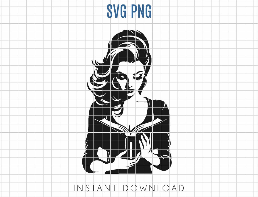 Reading Woman SVG Girl With Book SVG Easy to Cut Reading - Etsy Australia