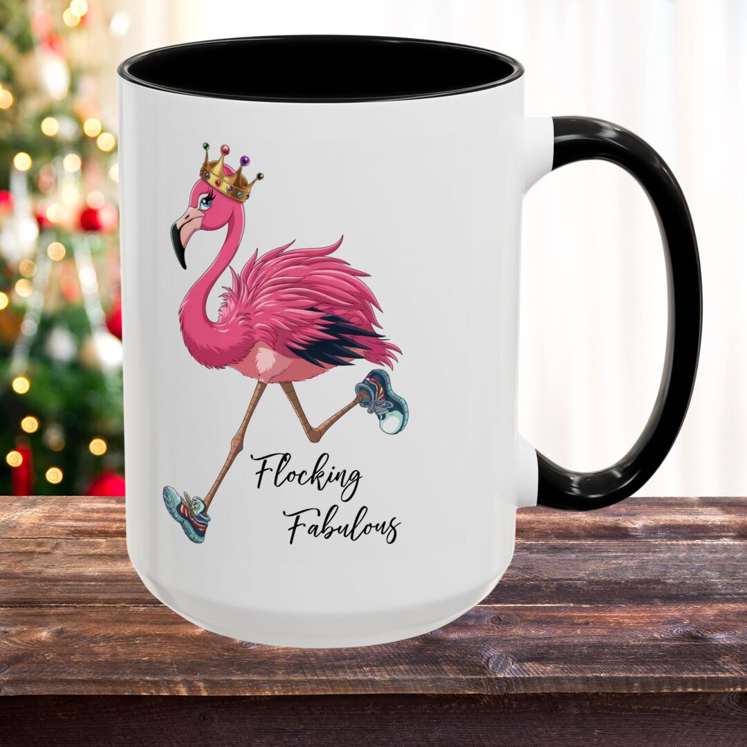 Flocking Fabulous Flamingo Coffee Mug, Cute Gift for Bird Lovers, Fun ...