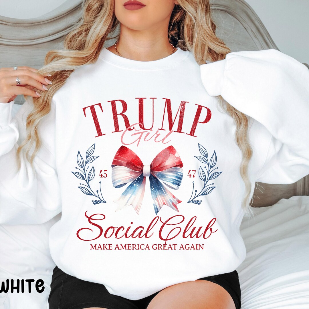 Trump 2024 Sweatshirt, Coquette Trump Crewneck, Republican Sweatshirt ...