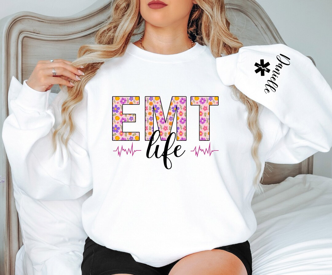 Personalized EMT Sweatshirt, Emergency Medical Technician Crewneck ...