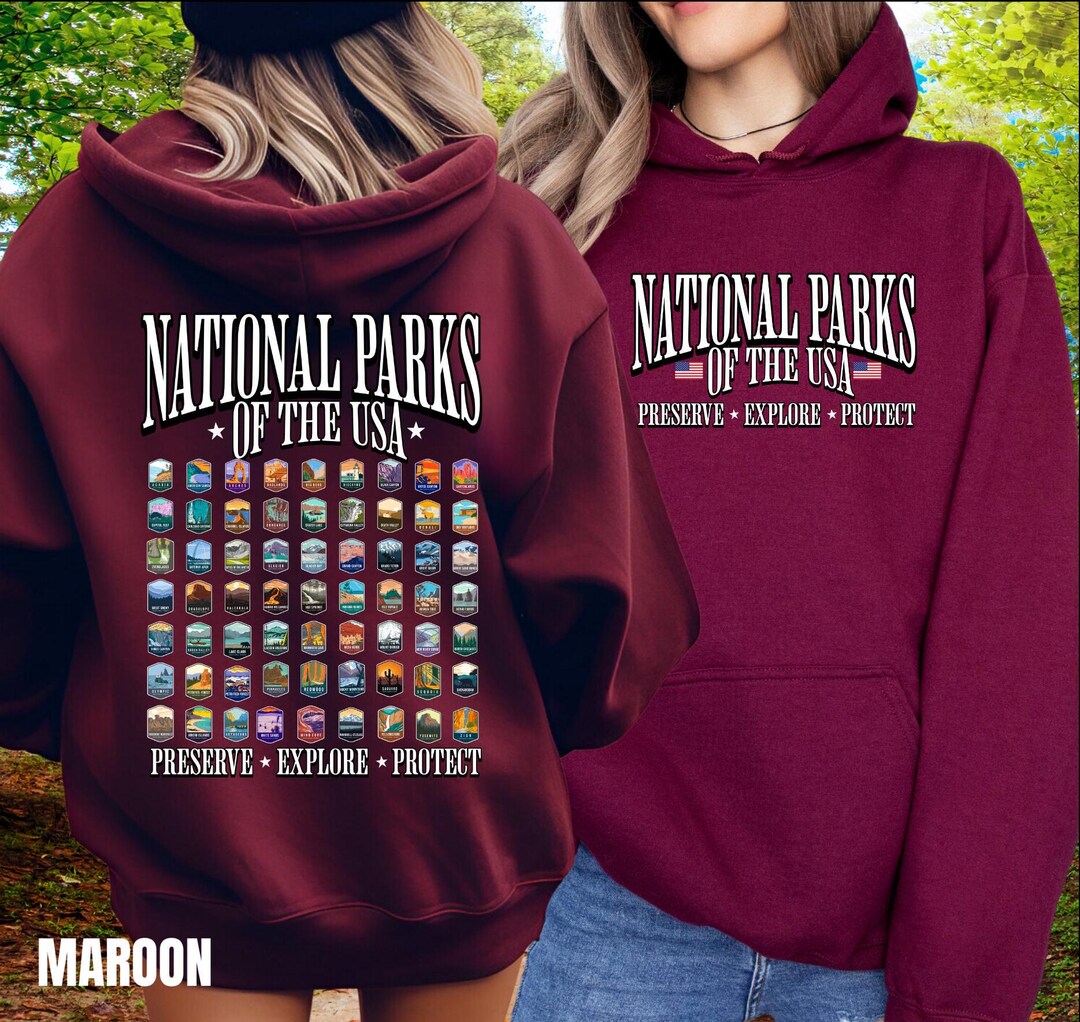 National Parks Hoodie, Mountain Hiking, US National Parks, Outdoor ...
