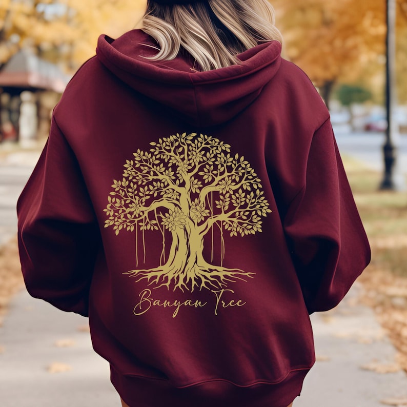 Nature Hoodie, Banyan Tree Hoodie, Tree of Life, Y2K Hoodie, Nature ...