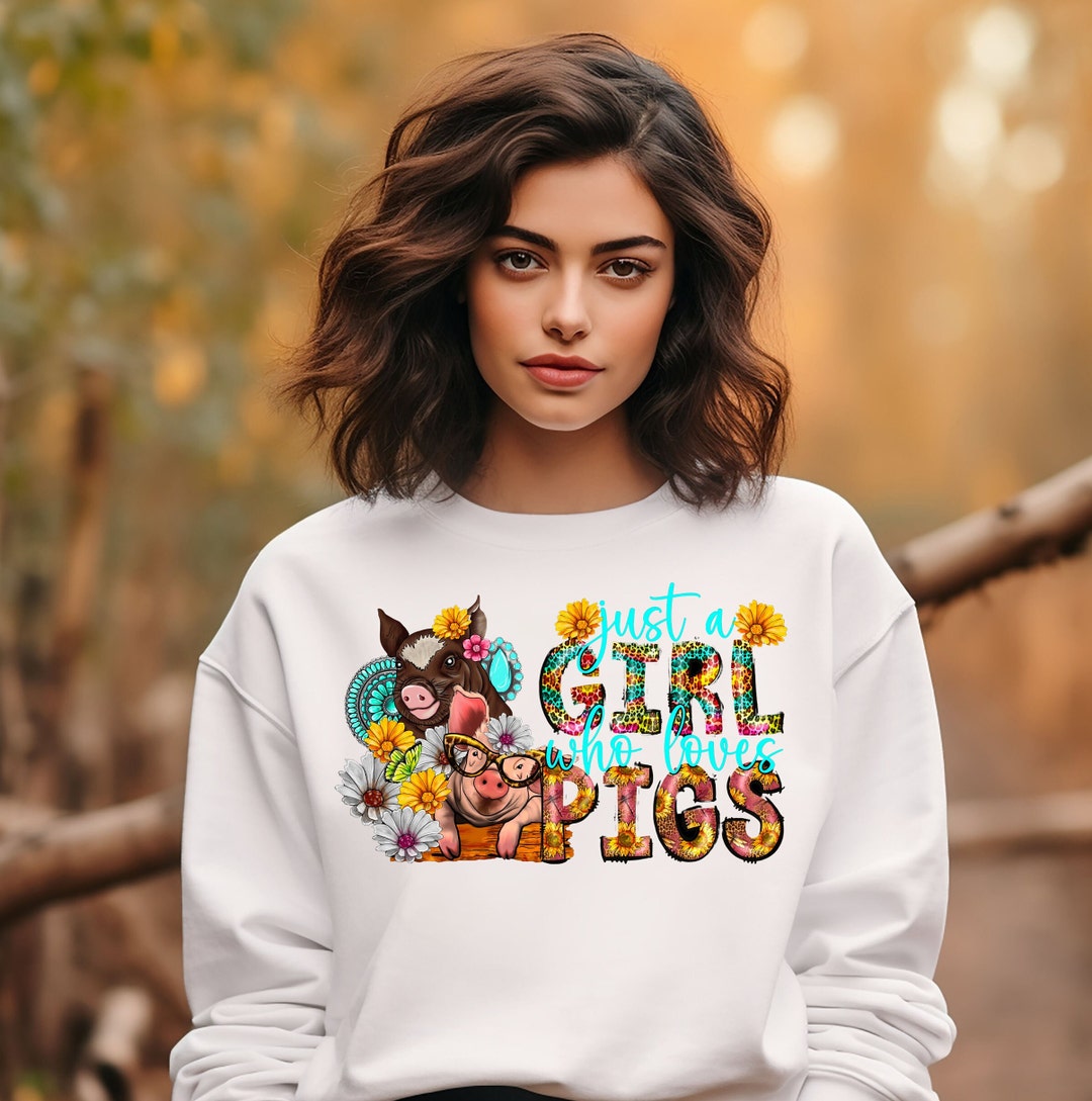 Pig Sweatshirt, Pig Lover Gift, Funny Pig Sweatshirt, Cute Pigs Shirt ...