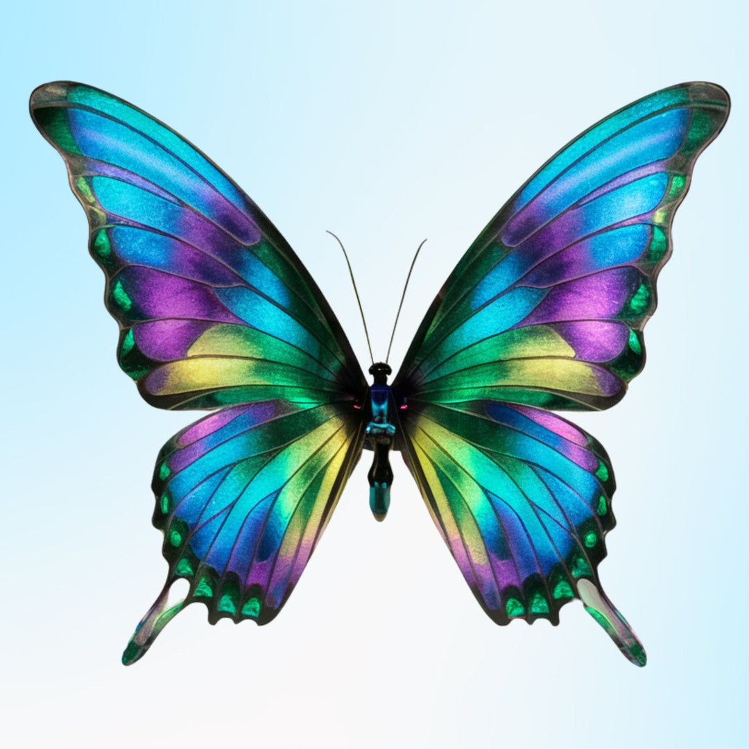 Holographic Butterfly Sticker, Iconic Nature Lover Decal, Shiny Laptop ...