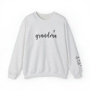 Personalized Grandma Sweatshirt With Grandkids Names on Sleeve, Mother's Day Gift, I Wear My ...