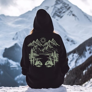 Nature Hoodie, Cottage Core Clothing, Mountain Hiking Gift, Y2K Hoodie ...