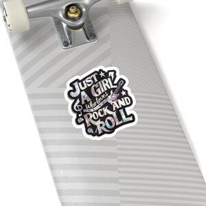 Holographic Rock and Roll Sticker, 80's Music Decal, Old School Rock ...