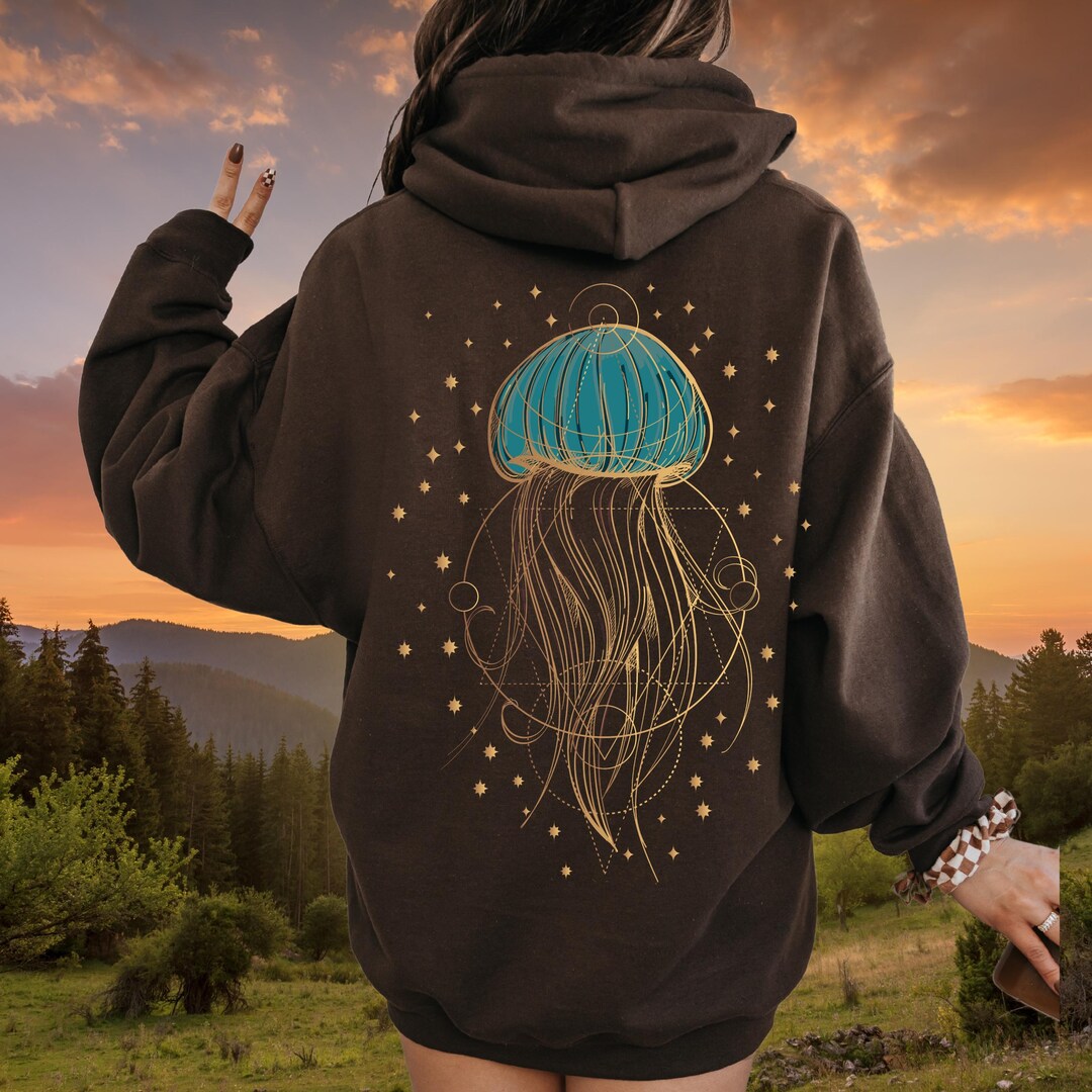 Jellyfish Hoodie, Save the Ocean Sweatshirt, Sea Animals Hoodie, Ocean ...