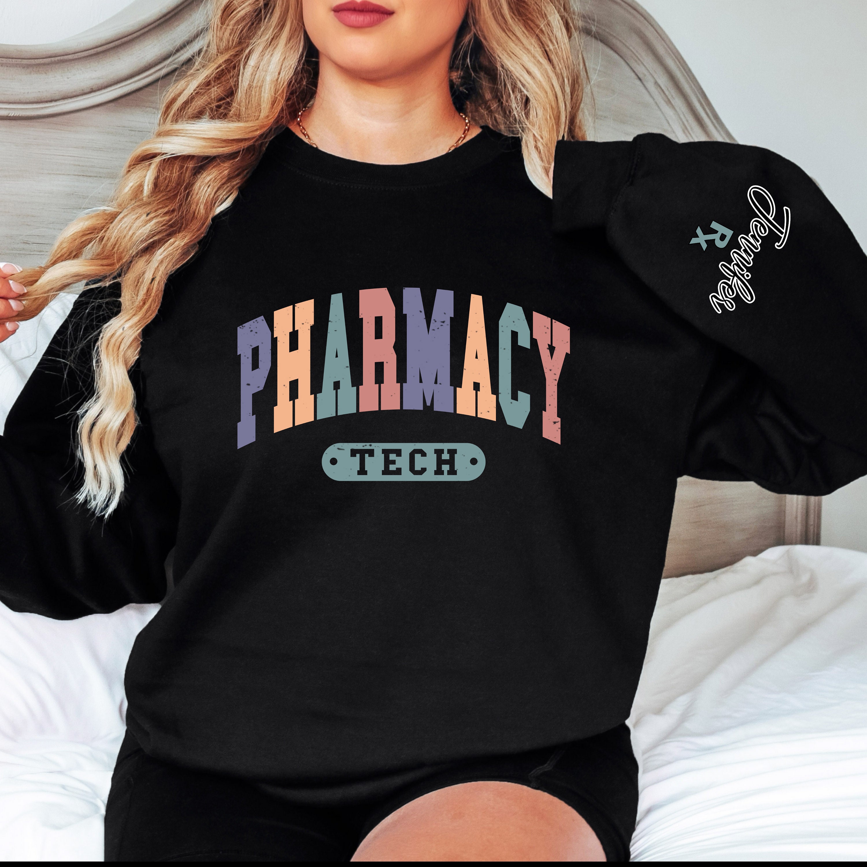 Personalized Pharmacy Tech Sweatshirt, Pharmacy Technician Shirt ...
