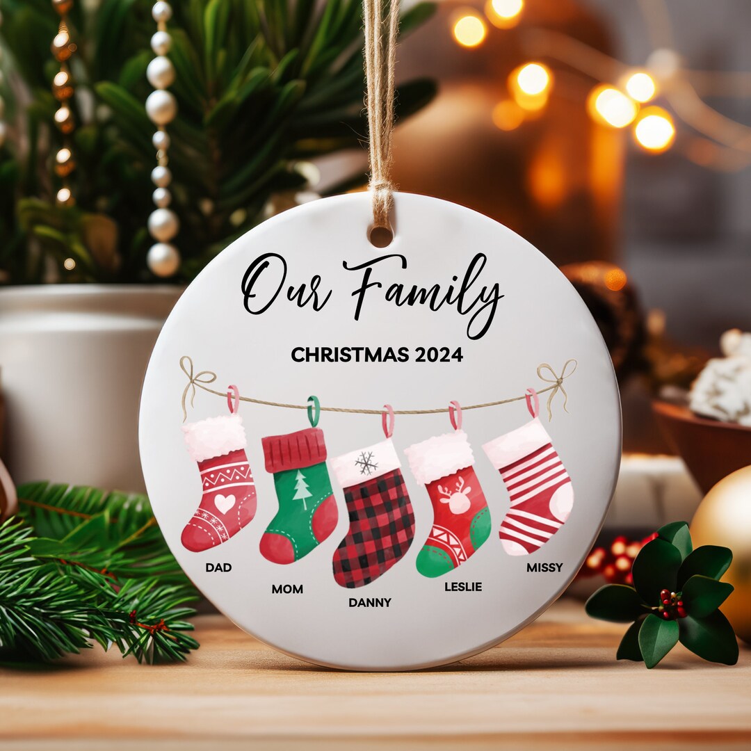 Personalized Family Christmas Ornament, Custom Family Ornament 2024 ...