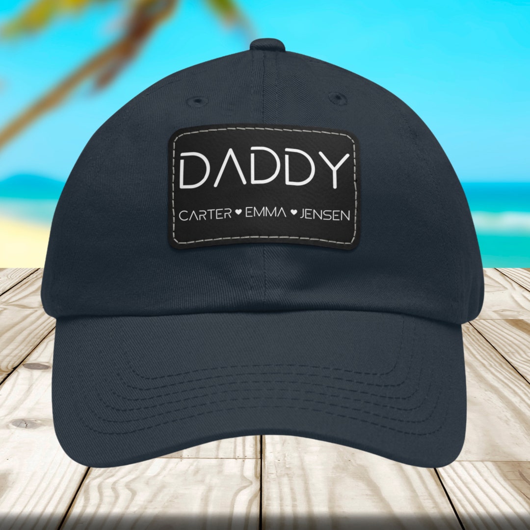 Custom Daddy Hat With Kids Names, Personalized Father's Day Cap, New ...