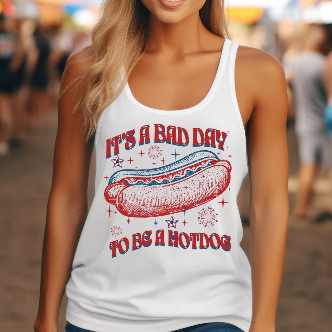 Hot Dog Tank Top, 4th of July Shirt, Glizzy Shirt, Meme Shirt, Retro ...