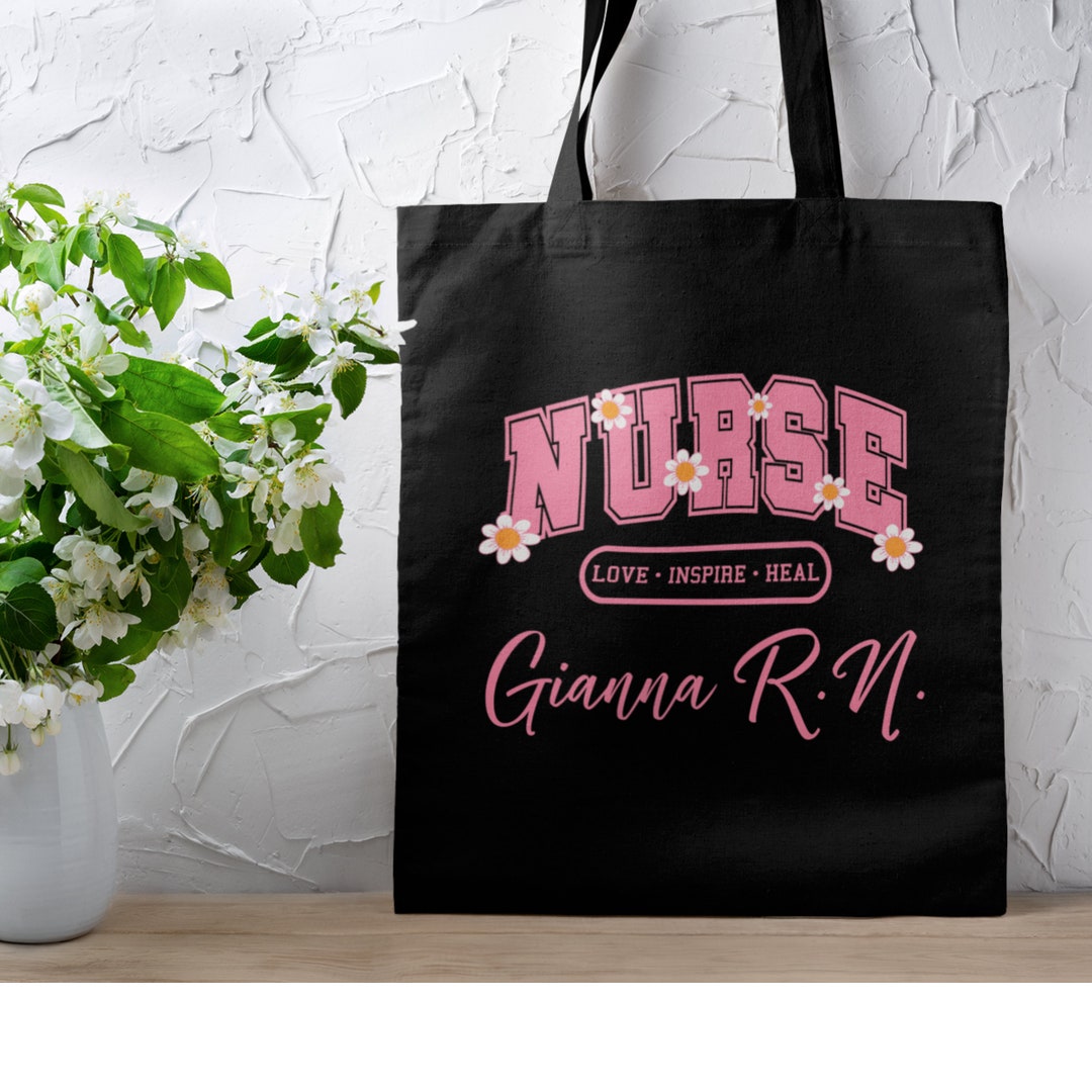 Personalized Nurse Tote Bag With Name, Custom Nurse Graduation Gift for ...