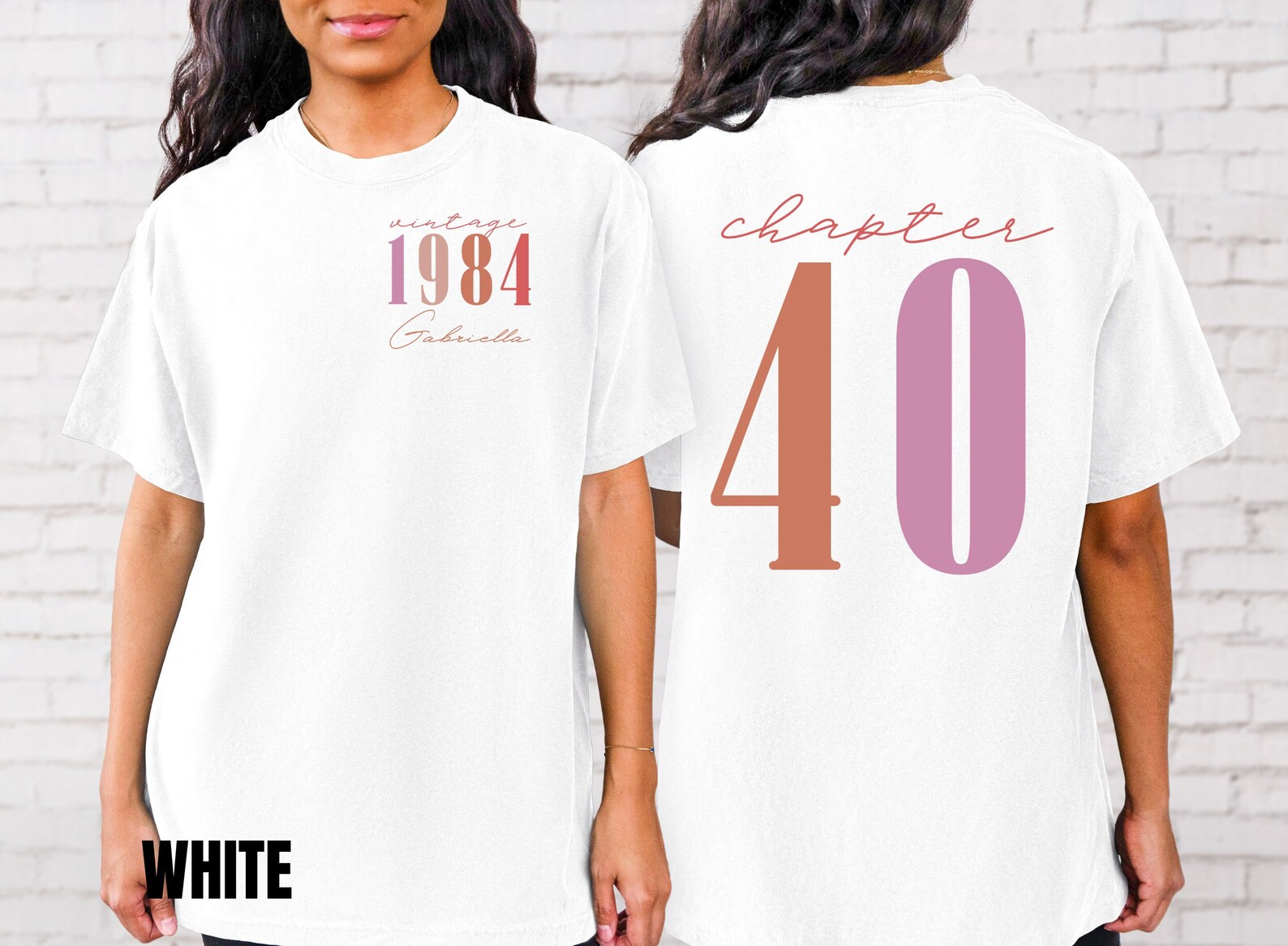 Personalized 40th Birthday Shirt, Vintage 1984 Top, Custom Age Shirt ...