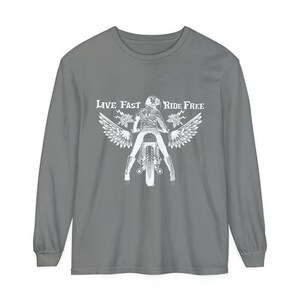 Motorcycle Riders Long Sleeve, Live Fast Ride Free, Riders Shirt ...