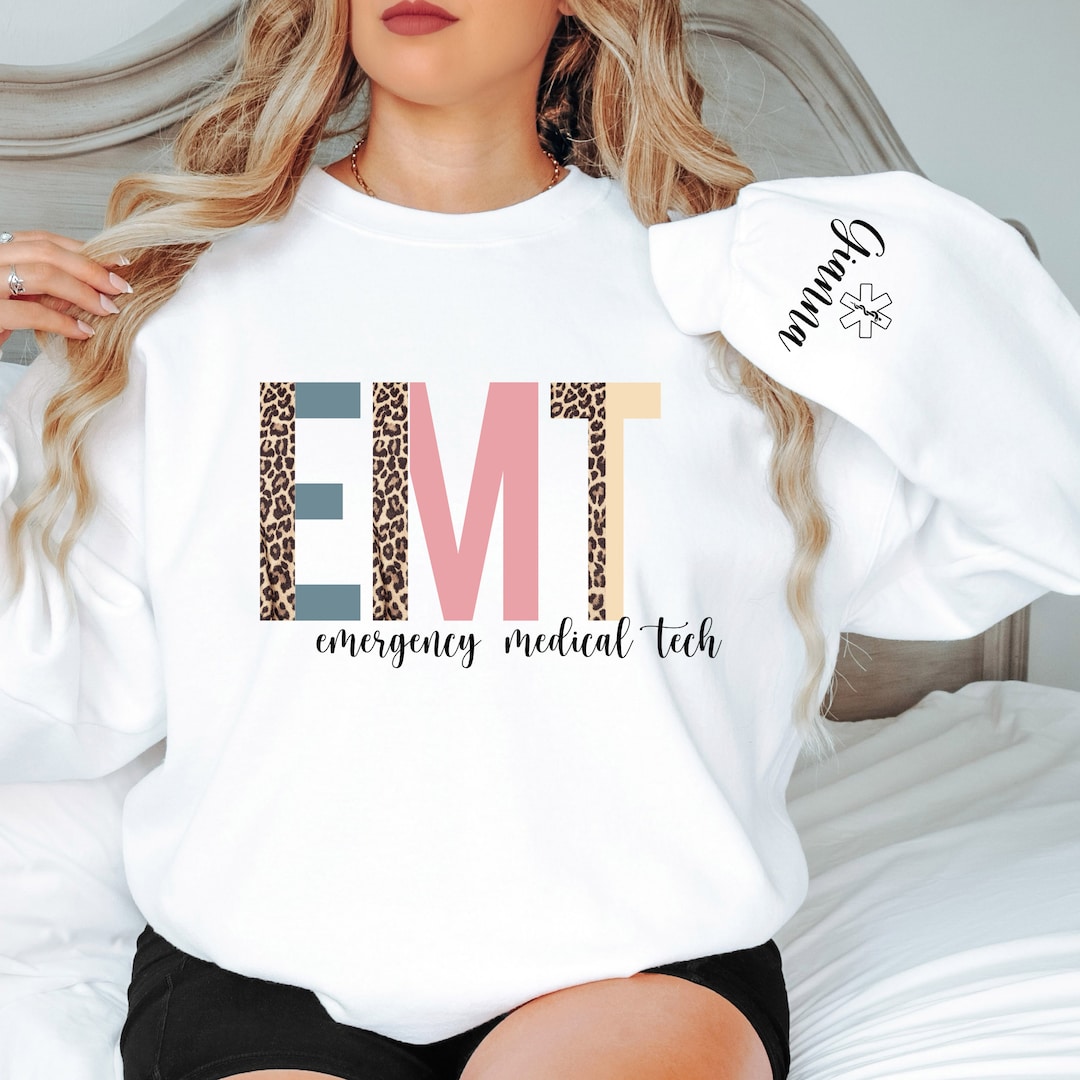Personalized EMT Sweatshirt, Emergency Medical Technician Pullover ...