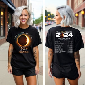 Arkansas Total Solar Eclipse 2024 Shirt, Path of Totality, Moon Astronomy Gift, Path of ...