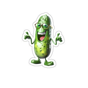 Funny Pickle Sticker, Cool Pickle Decal, Waterproof Vinyl Sticker for ...