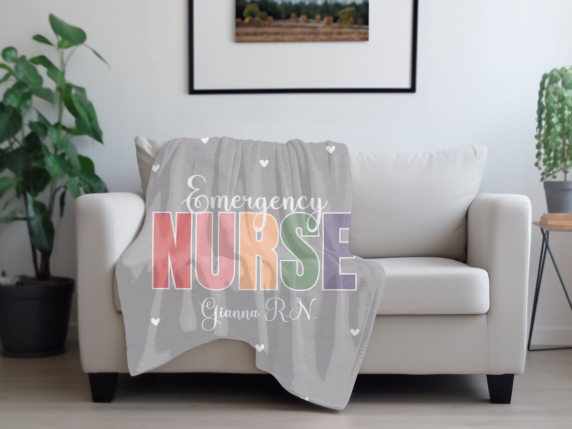 Personalized Nurse Blanket, Custom Throw Blanket With Name, Gift for ...