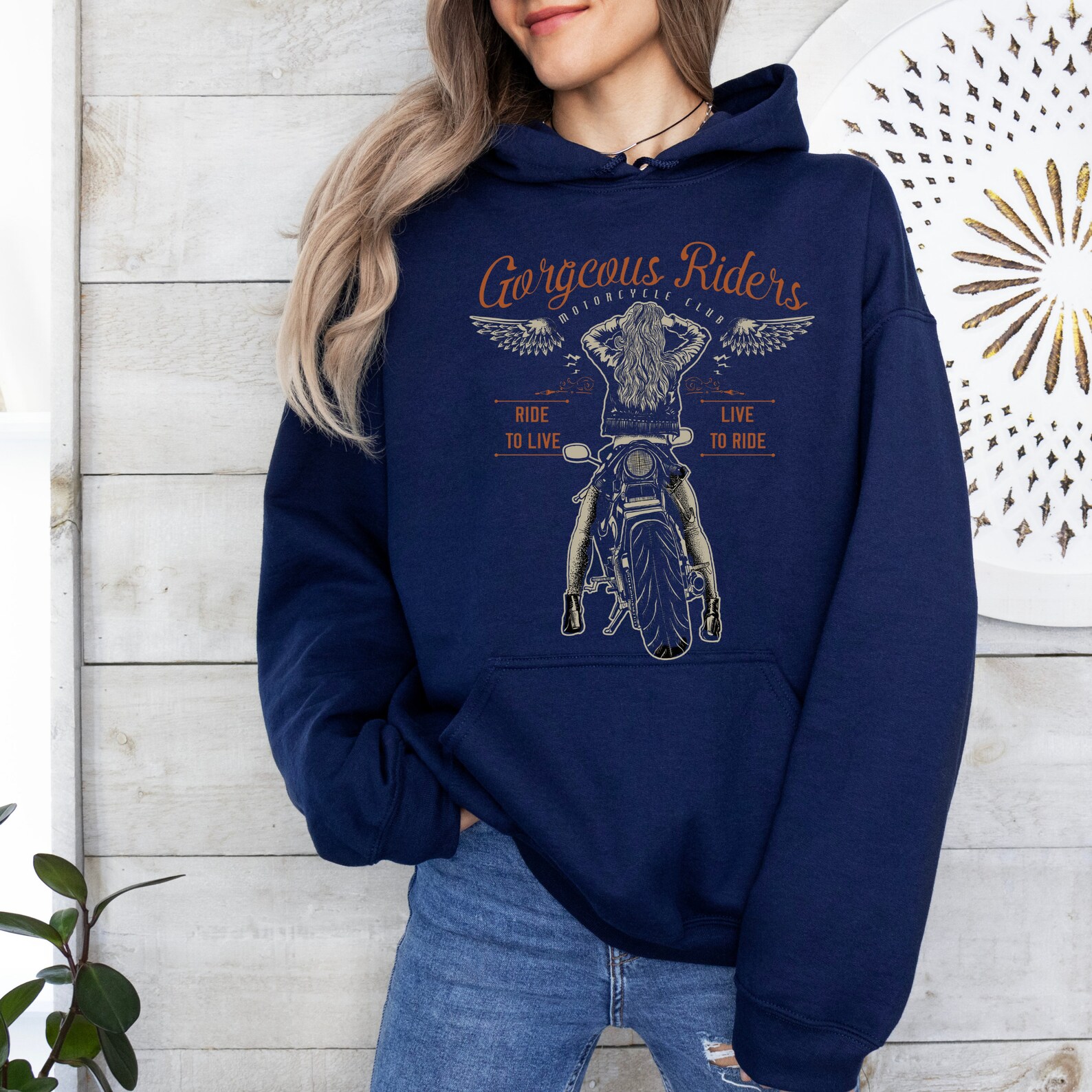 Motorcycle Riders Hoodie, Gorgeous Riders Shirt, Vintage Motorcycle ...