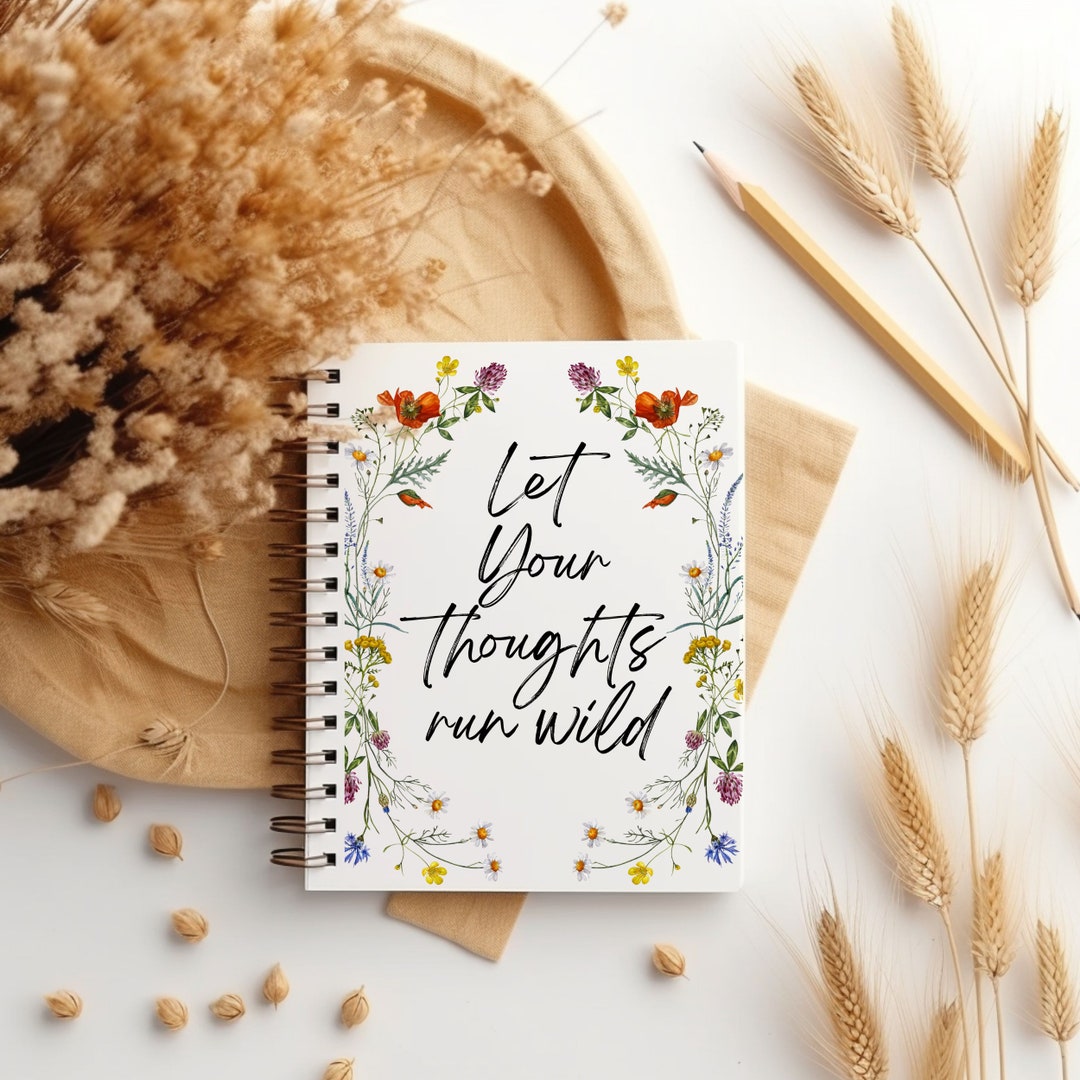 Let You Thoughts Run Wild Spiral Notebook - Ruled Line, Journal ...