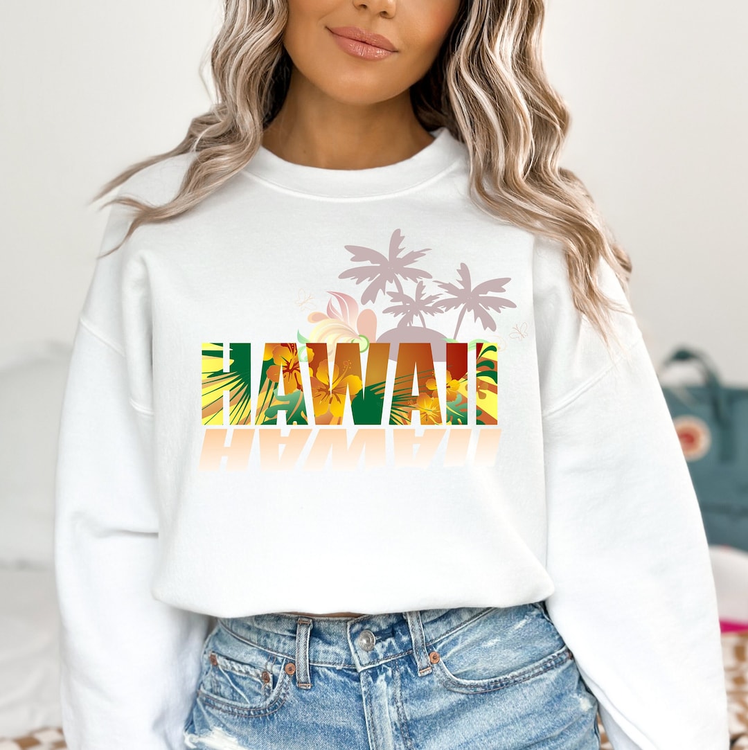 Hawaii Sweatshirt, Beachy Crewneck, Surfs up Sweatshirt, Hawaiian ...