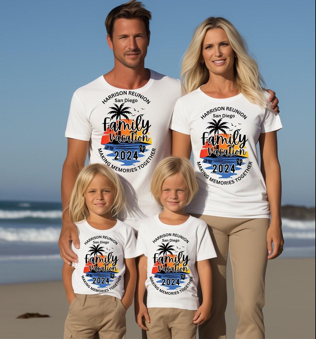 Custom Family Vacation 2024 Shirt, Personalized Reunion Tee, Matching ...