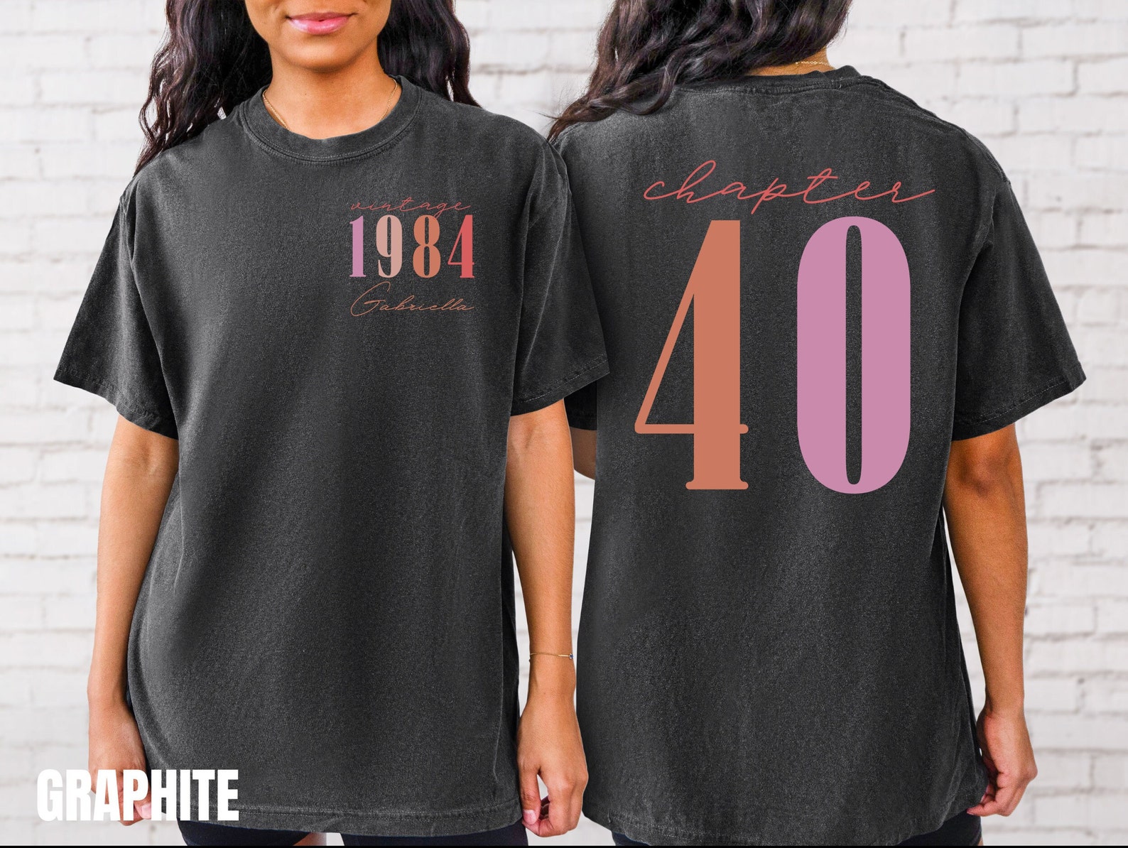 Personalized 40th Birthday Shirt, Vintage 1984 Top, Custom Age Shirt ...