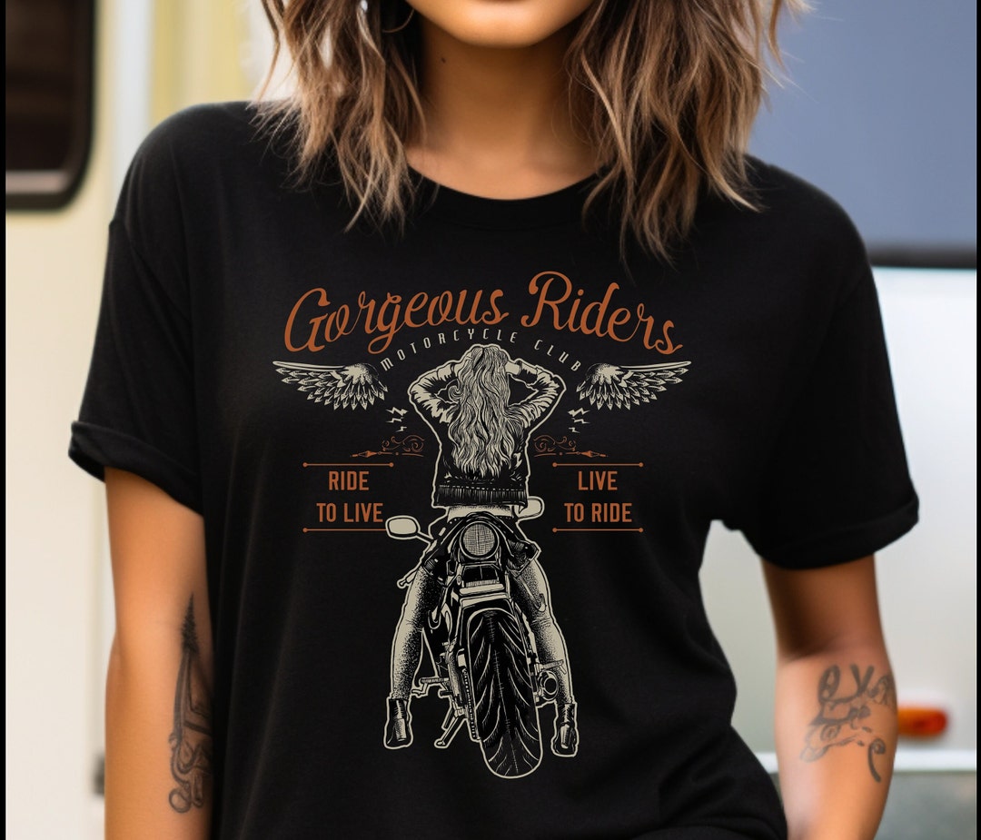 Motorcycle Riders T Shirt, Gorgeous Riders Shirt, Vintage Motorcycle ...