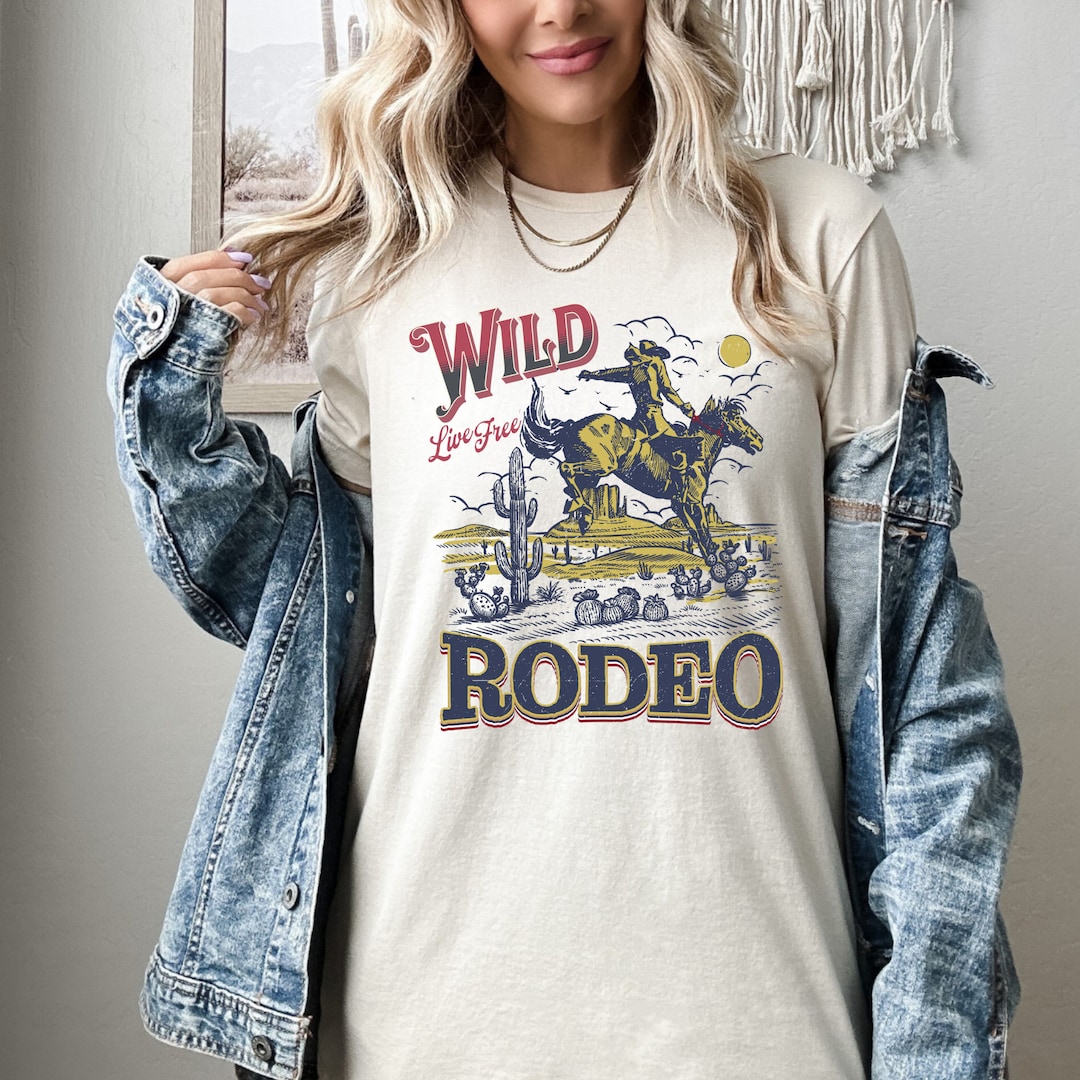 Cowboy Rodeo Shirt, Vintage Inspired Western Shirt, Wild West Rodeo ...