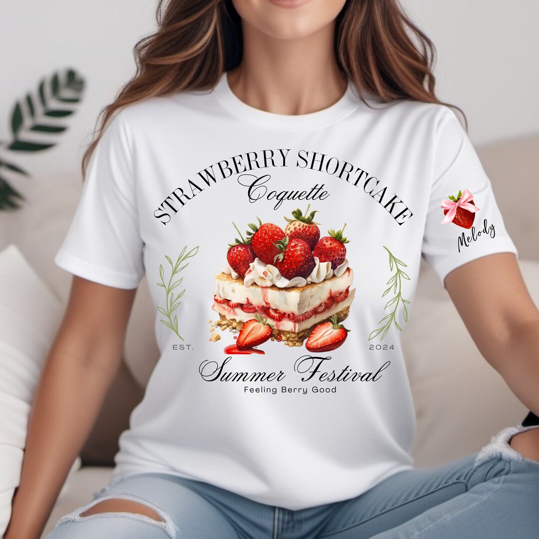 Personalized Strawberry Shortcake Coquette Shirt, Custom Strawberry ...