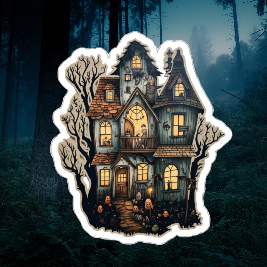 Creepy Haunted House Sticker Sheets - Etsy