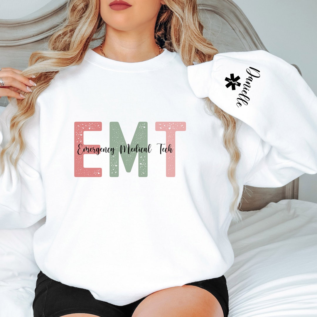 Personalized EMT Sweatshirt, Emergency Medical Technician Crewneck ...