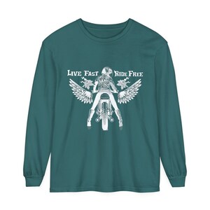 Motorcycle Riders Long Sleeve, Live Fast Ride Free, Riders Shirt ...