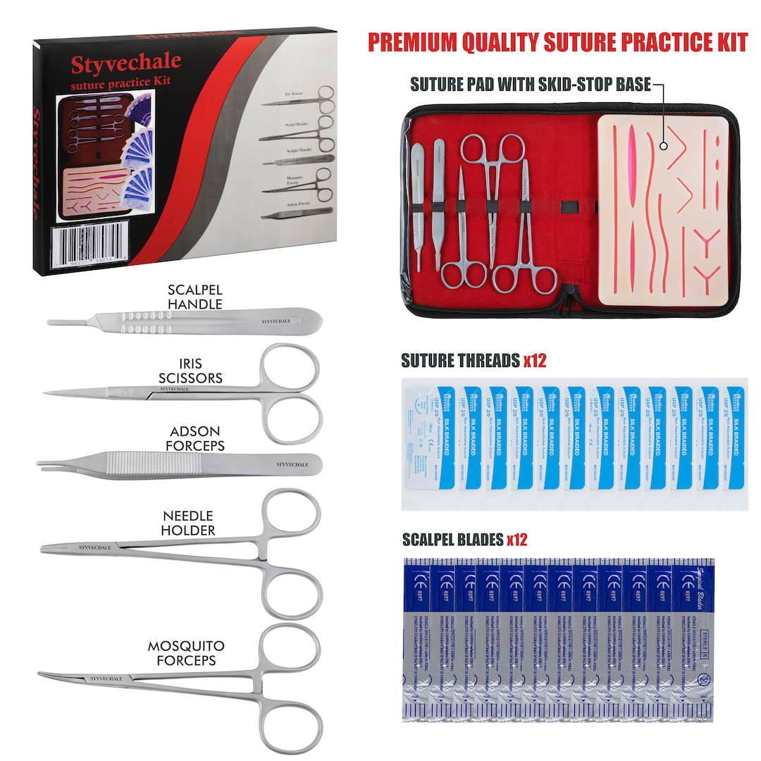Suture Practice Kit for Medical Students Suturing Training Kit Pad ...