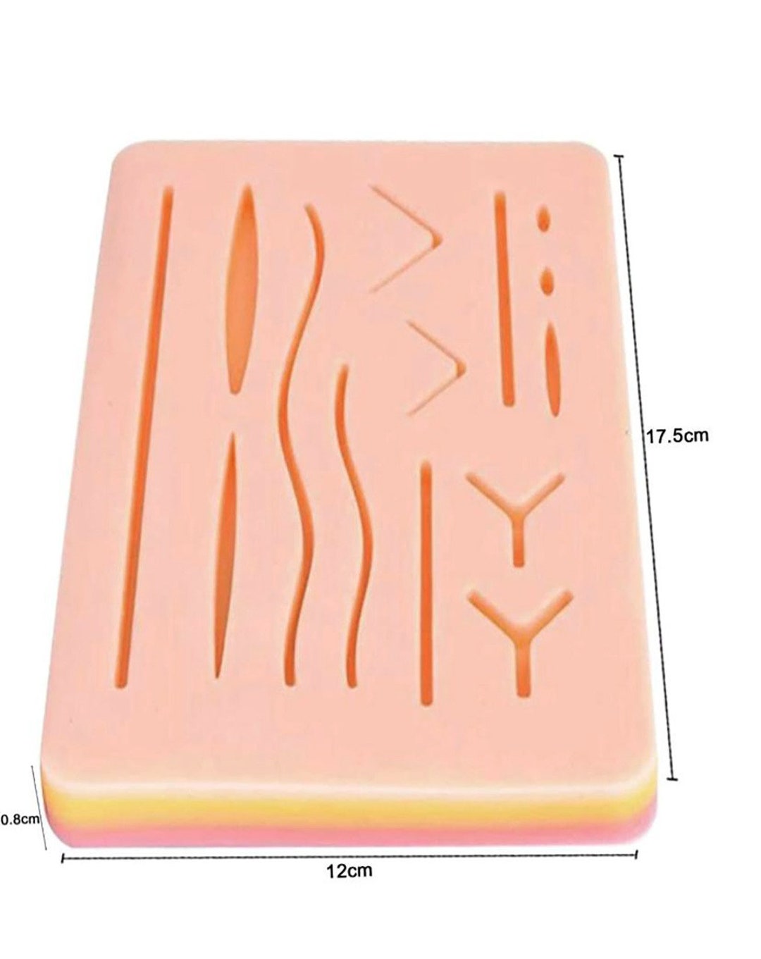 Suture Practice Medical Silicone 3 Layer Suturing Pad Human Skin Model ...