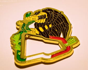 LAFC Pin Crest Mexico Eagle Flag Bandera Aguila Jacket Vest Hat Shirt ...