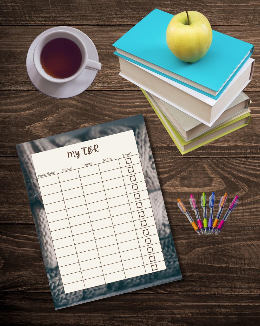 Books TBR List Printable | Themed TBR Tracker | Cozy | Instant Download - Etsy