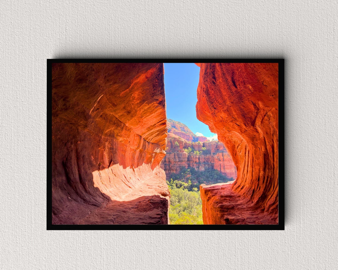 Sedona Subway Tunnel Red Rocks of Sedona Arizona Wall - Etsy