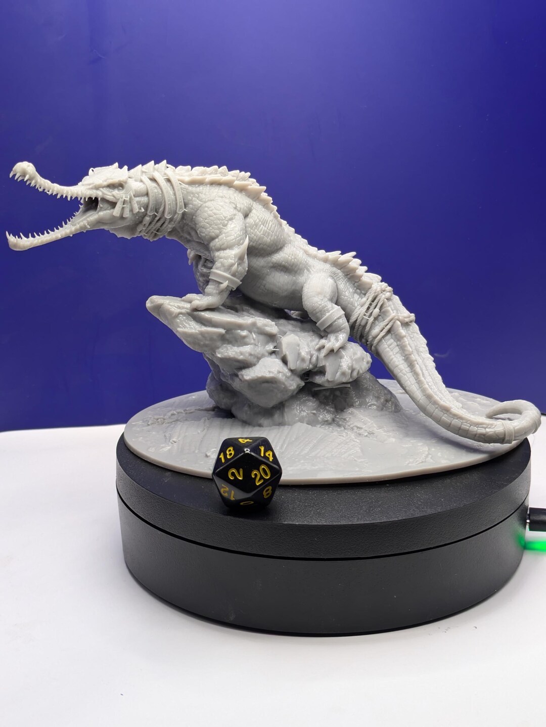 Armoured Ancient Alligator Miniature for Dungeons and Dragons ...